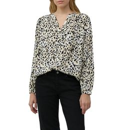 s.Oliver Damen s.Oliver Klassische Bluse mit All-Over Print wei&szlig; 36
