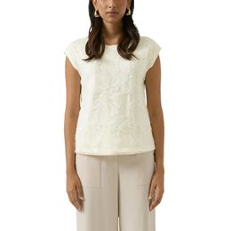 s.Oliver BLACK LABEL Damen s.Oliver BLACK LABEL Paillettenshirt mit floralen Applikationen, pflegeleicht, taillierte Passform wei&szlig; 36