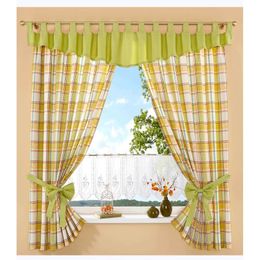 Stickereien Plauen Scheibengardine &raquo;Dolche 1420&laquo; Stangendurchzug 1 Stk. tlg. wei&szlig; Voile, Polyester 40cm, Stangendurchzug, 95cm