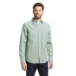 Tom Tailor Herren Tom Tailor Langarmhemd mit Brust Tasche gr&uuml;n L, N-Gr