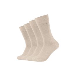 Camano Unisex Langsocken &raquo;ca-soft&laquo; 4 Paar tlg. verst&auml;rkte Ferse und Spitze beige 39-42