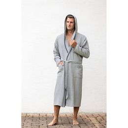 Framsohn frottier Herrenbademantel &raquo;Boho Living Hamam Bademantel&laquo; Packung, 1 Stk. trendige Streifenoptik, Reise, Sauna, Strand grau Baumwolle XL