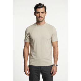 BOSS Green Herren BOSS Green Kurzarmpullover &raquo;KN_Momentum-Lite TS&laquo; Kurzarm, Regular Fit, Baumwollmischung beige L