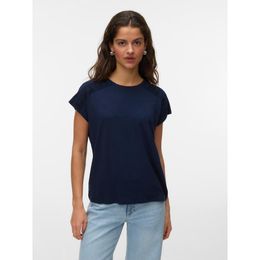 V&eacute;ro Moda Vero Moda Damen Kurzarmshirt &raquo;VMGINA SS O-NECK TOP JRS GA&laquo; Viskosemischung XS
