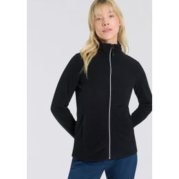 CMP Damen CMP Fleecejacke &raquo;WOMAN JACKET&laquo; mit Rei&szlig;verschluss, wasserabweisend, windabweisend, atmungsaktiv schwarz 46