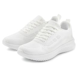 H.I.S. H.I.S Herren Sneaker &raquo;Schn&uuml;rschuh, Halbschuh, Freizeitschuh, Schn&uuml;rhalbschuh&laquo; NEU Turnschuh im sportiven Look aus luftigem Mesh-Material VEGAN wei&szlig; 46