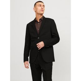 Jack & Jones Jack & Jones Herren Sakko &raquo;JPRFRANCO Blazer mit 2-Knopf-Form und extra schmalem Schnitt&laquo; unifarben, modisch, slim fit, Kunstfaser schwarz 50