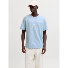 Jack & Jones Jack & Jones Herren T-Shirt &raquo;JORSAVONA BRANDING TEE SS CN STYD SS26&laquo; Baumwolle, relaxed fit blau L