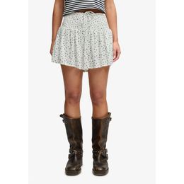 Superdry Damen Shorts &raquo;PRINTED MINI SMOCKED SHORTS&laquo; aus Viskose, Regular Fit, mit Gummizug, pflegeleichtes Webmaterial L, N-Gr