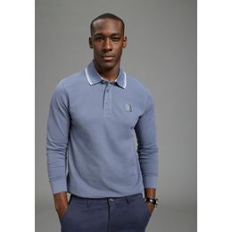 Delmao Herren DELMAO Langarm-Poloshirt &raquo;Neue Kollektion!&laquo; schmale Passform, Langarm, unifarben, aus Piqu&eacute;-Material XL (56/58)