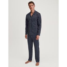Calida Herren Calida Schlafanzug &raquo;Relax Streamline 4&laquo; 2 tlg. in Interlock-Qualit&auml;t, weich, Cotton, lange &Auml;rmel blau L (52/54)