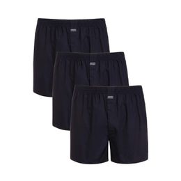 Jockey Herren Webboxer &raquo;Everyday&laquo; Eingriff mit Knopfverschlu&szlig;, mittlere Bundh&ouml;he, lockere Passform blau XL