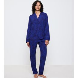 Triumph Damen Pyjama &raquo;Boyfriend Fit PW 03&laquo; 2 tlg. bequem und stilvoll blau 42