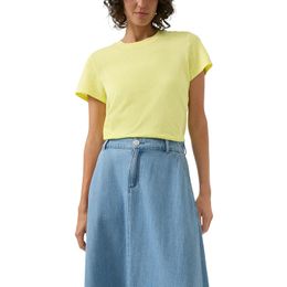 s.Oliver Damen s.Oliver T-Shirt mit Rippblende gelb 36