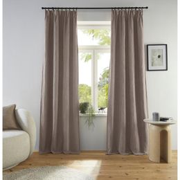 homsy by Ana Johnson Verdunkelungsvorhang &raquo;Bouclea&laquo; 2 Stk. tlg. premium, verdunkelnd, hochwertig, modern, Wohn-/Schlafzimmer, Boucl&eacute; beige Polyester, 