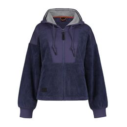 Icepeak Damen Fleecejacke &raquo;D SWEATJACKE ABBOTSA&laquo; mit Kapuze mit Kapuze mit Kordelzug, aus schnell trocknendem Polyester blau XL