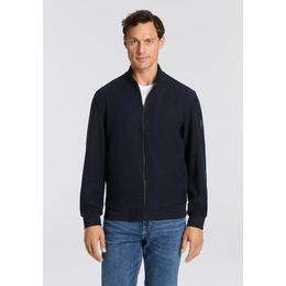 BOSS Orange Herren BOSS Orange Sweatjacke &raquo;Lisimba&laquo; oversize fit, Strickb&uuml;ndchen blau L