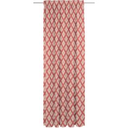 Adam Vorhang &raquo;Maroccan Shiraz Light&laquo; Multifunktionsband 1 Stk. tlg. aus 100% Bio-Baumwolle rot Jacquard, Baumwolle 145cm, Multifunktionsband, 142cm