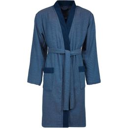 Bugatti Herrenbademantel &raquo;Francesco, ideal f&uuml;r Sauna & Spa, Hotelbademantel, Morgenmantel&laquo; 1 Stk. Kimonomantel blau Webvelours S L: 115cm