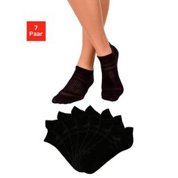 active by Lascana Lascana Active Damen LASCANA ACTIVE Sneakersocken &raquo;Damen Kurze, Niedrige Socken aus Baumwolle f&uuml;r Sneaker, ohne Frottee&laquo; Packung, 7 Stk. tlg. in Piqu&eacute;