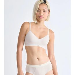 Sloggi Damen Sloggi Schalen-BH &raquo;EVER Ease&laquo; temperaturausgleichend, V-Ausschnitt, weich, Baumwollmischung beige M, N-Gr