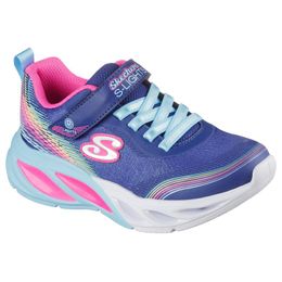 Skechers M&auml;dchen Sneaker &raquo;COSMIC GLOW LIGHTS&laquo; Sportschuh mit Klett, Gr&ouml;&szlig;enschablone zum Download blau 35