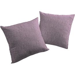 WIRTH Dekokissen &raquo;Torbole&laquo; lila Obermaterial: 90% Polyester, 10% Baumwolle B/L: 50cm x 50cm, 2 Stk.