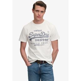 Superdry Herren Rundhalsshirt &raquo;VL CLASSIC TEE&laquo; Baumwolle, relaxed fit wei&szlig; XXL
