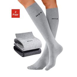 H.I.S. H.I.S Damen Kniestr&uuml;mpfe Packung, 2 Stk. tlg. mit Komfortb&uuml;ndchen schwarz 39-42