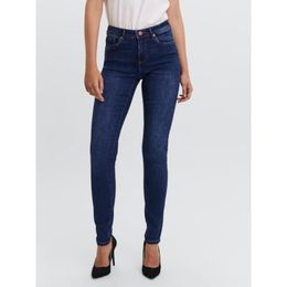 V&eacute;ro Moda Vero Moda Damen Skinny-fit-Jeans &raquo;VMTANYA MR S PIPING&laquo; blau M (38), L&auml;nge 30