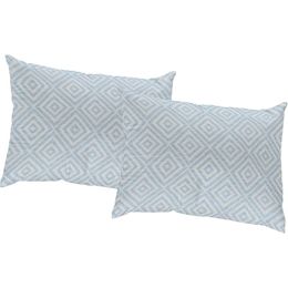 WIRTH Dekokissen &raquo;Telfort&laquo; blau Obermaterial: 100% Polyester B/L: 40cm x 60cm, 2 Stk.