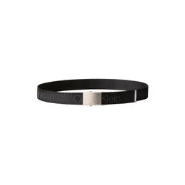 Calvin Klein Herren Stoffg&uuml;rtel &raquo;LOGO WEBBING PLAQUE 38MM FIXED&laquo; Gr&ouml;&szlig;enverstellbar mit Metallschlie&szlig;e schwarz 85