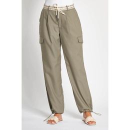 Zhrill Damen Stoffhose &raquo;ZHULLA&laquo; Straight Fit, f&uuml;r l&auml;ssigen Alltagsstil, mit Kordelzug am Bund gr&uuml;n 28, N-Gr