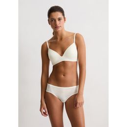 Marc O'Polo Marc O'polo Damen Marc O'Polo Hipster &raquo;Second Skin Jaquard&laquo; elastisch, Spitze, feine Streifen, weich, feminin wei&szlig; L
