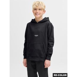 Jack & Jones Jack & Jones Junior Jungen Kapuzensweatshirt &raquo;JJESOHO SWEAT HOOD NOOS JNR&laquo;, Baumwollmischung, relaxed fit schwarz 128