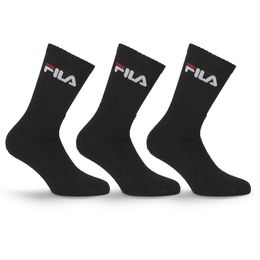 Fila Damen Tennissocken &raquo;UNISEX CREW TENNIS FULL TERRY SOCKS&laquo; 3 Stk. tlg. mit verst&auml;rkten Belastungszonen schwarz 35-38