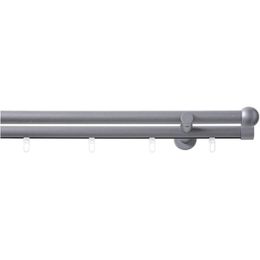 GOOD LIFE Kombi-Vorhangstange &raquo;Bola&laquo; &Oslash; 20 mm 2 l&auml;ufig-l&auml;ufig Fixma&szlig; grau Aluminium, Kunststoff, Metall B/L: 120cm &Oslash; 20mm, 2 l&auml;ufig