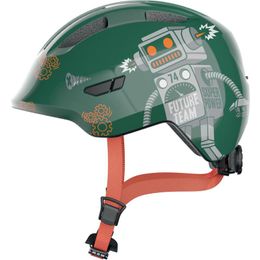 Abus Kinderfahrradhelm &raquo;SMILEY 3.0&laquo; gr&uuml;n S Kopfumfang: 45cm - 50cm Kinderfahrradhelm