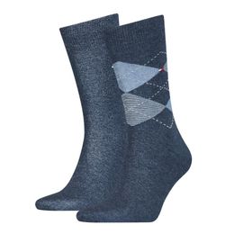 Tommy Hilfiger Herren Socken &raquo;TH MEN SOCK CHECK 2P&laquo; 2 Paar, 2 Paar tlg. mit klassischem Argyle-Design 47-49