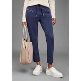 Bruno Banani Damen Jerseyhose kn&ouml;chellang, aus elastischem Milano Rib, schmale Beinform 46, N-Gr