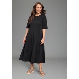 Laura Scott Curve Damen Laura Scott CURVE Maxikleid &raquo;Gro&szlig;e Gr&ouml;&szlig;en&laquo; Casual Stil in A-Linie, aus elastischer Shirtware 58, N-Gr