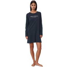 Marc O'Polo Marc O'polo Damen Marc O'Polo Nachthemd &raquo;Mix & Match Cotton&laquo; mit kleinem Logomotiv auf der Brust blau L (40), N-Gr