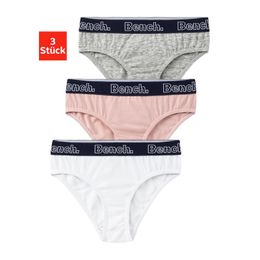 Bench. M&auml;dchen Slip Packung, 3 Stk. mit Logo Webbund pink 122/128, 3 Stk.
