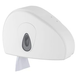 ich-zapfe Toilettenpapierhalter, Klopapierhalter, Toilettenpapierspender - PQMiniSRJ, Gro&szlig;rollenspender mini, Restrolle Funktion, Kunststoff