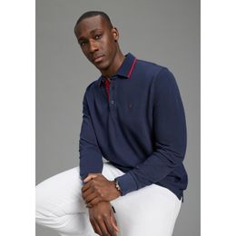 Delmao Herren DELMAO Langarm-Poloshirt &raquo;Neue Kollektion!&laquo; schmale Passform, Langarm, unifarben, mit Polokragen XL (56/58)