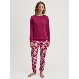Calida Damen Calida Schlafanzug &raquo;Sweet Dreams&laquo; 2 tlg. Langarm, Rundhals, Interlock-Qualit&auml;t, weich, bequem pink S (40/42)
