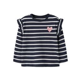 name it M&auml;dchen Langarmshirt &raquo;NMFTOVELINA LS NREG TOP PB&laquo; blau 80
