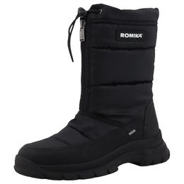 Romika Damen Winterstiefel , Keilabsatz, Schlupfstiefel mit wasserabweisender ROMITEX-Membran schwarz 36