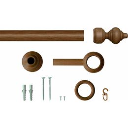GOOD LIFE Gardinenstange &raquo;Trend&laquo; &Oslash; 28 mm 1 l&auml;ufig-l&auml;ufig Fixma&szlig; braun B/L: 120cm &Oslash; 28mm, 1 l&auml;ufig