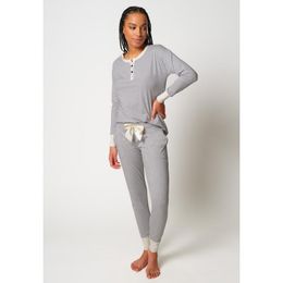 Skiny Damen Pyjama &raquo;Night In Mix & Match&laquo; 2 tlg. bequem, elastischer Bund, mit Taschen, Baumwollmix 42